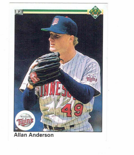 Allan Anderson Minnesota Twins Pitcher #219 Upper Deck 1990 #Baseball ...