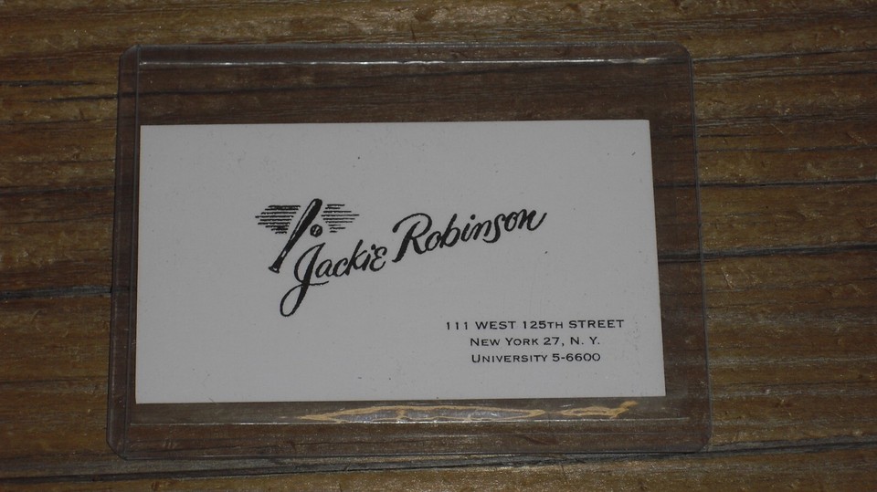 1950s Jackie Robinson Business Card - Brooklyn Dodgers - Collectible ...