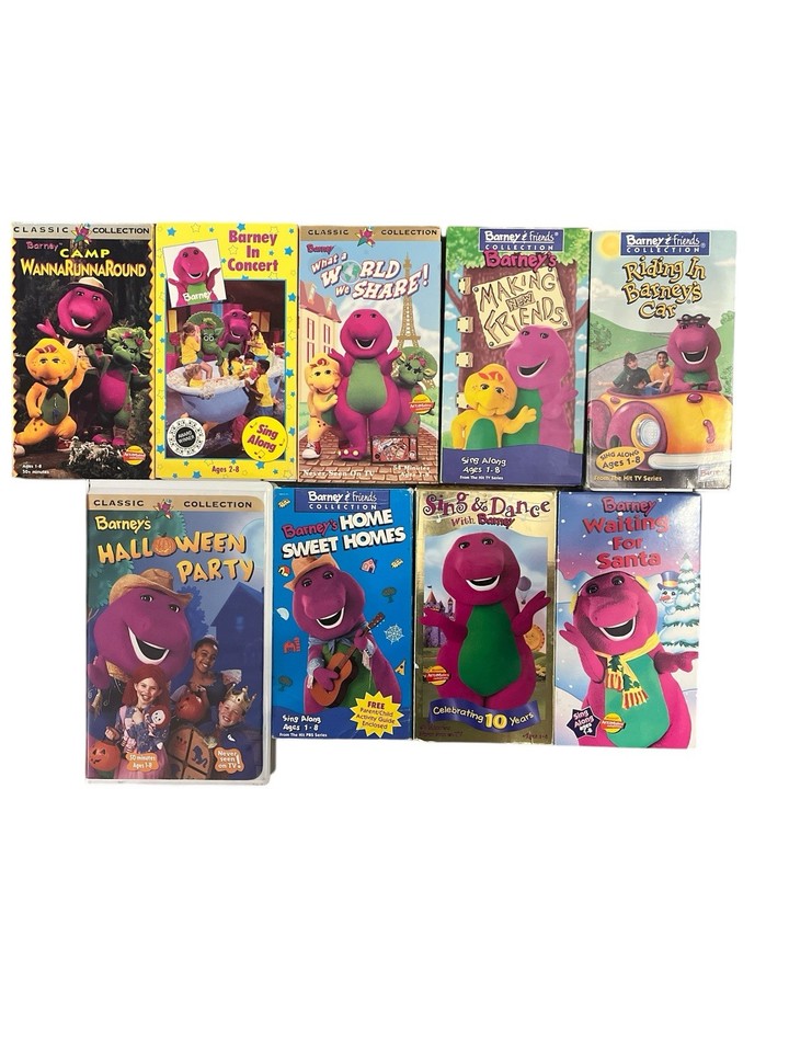 VTG Barney VHS Lot Of 9 Excellent Shape All Tested And Working | eBay