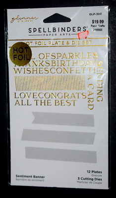 SPELLBINDERS PAPER ART "HOT FOIL PLATE & DIE SET," 12 Plates & 3 Dies ...