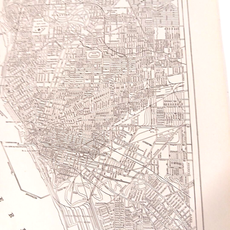 Antique Chicago IL and Buffalo NY City Street Map from Atlas 1921 1920s ...