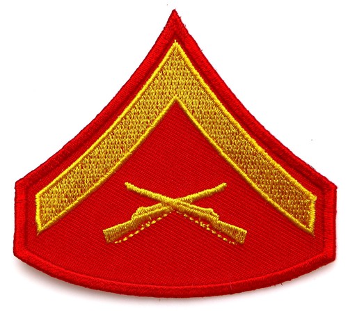 US Marine Corps LANCE CORPORAL Patch Jacket Biker Vest E-3 Chevron USMC ...