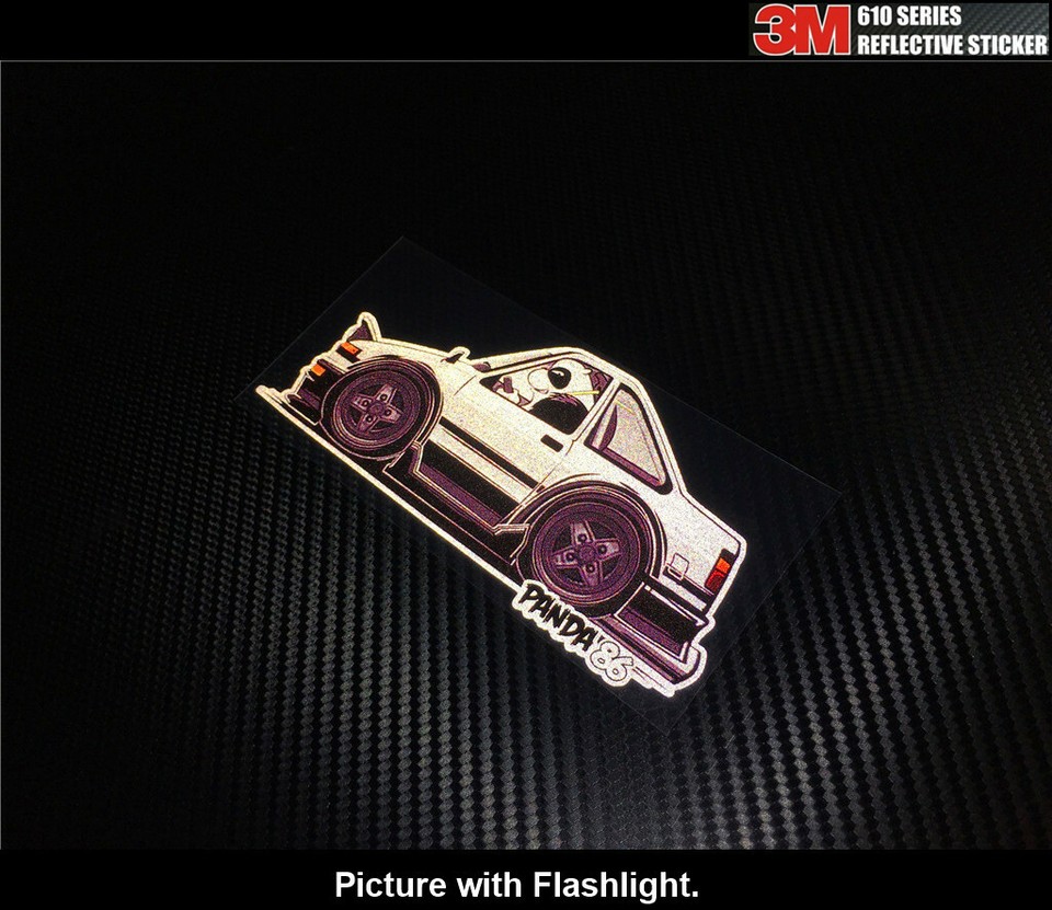 PANDA 86 INITIAL D JDM Drift AE GT 86 Reflective Sticker #002 | eBay