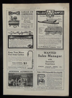 1918 Halladay Bumpers for Ford Brunner Utica NY Schutte Lancaster PA ...