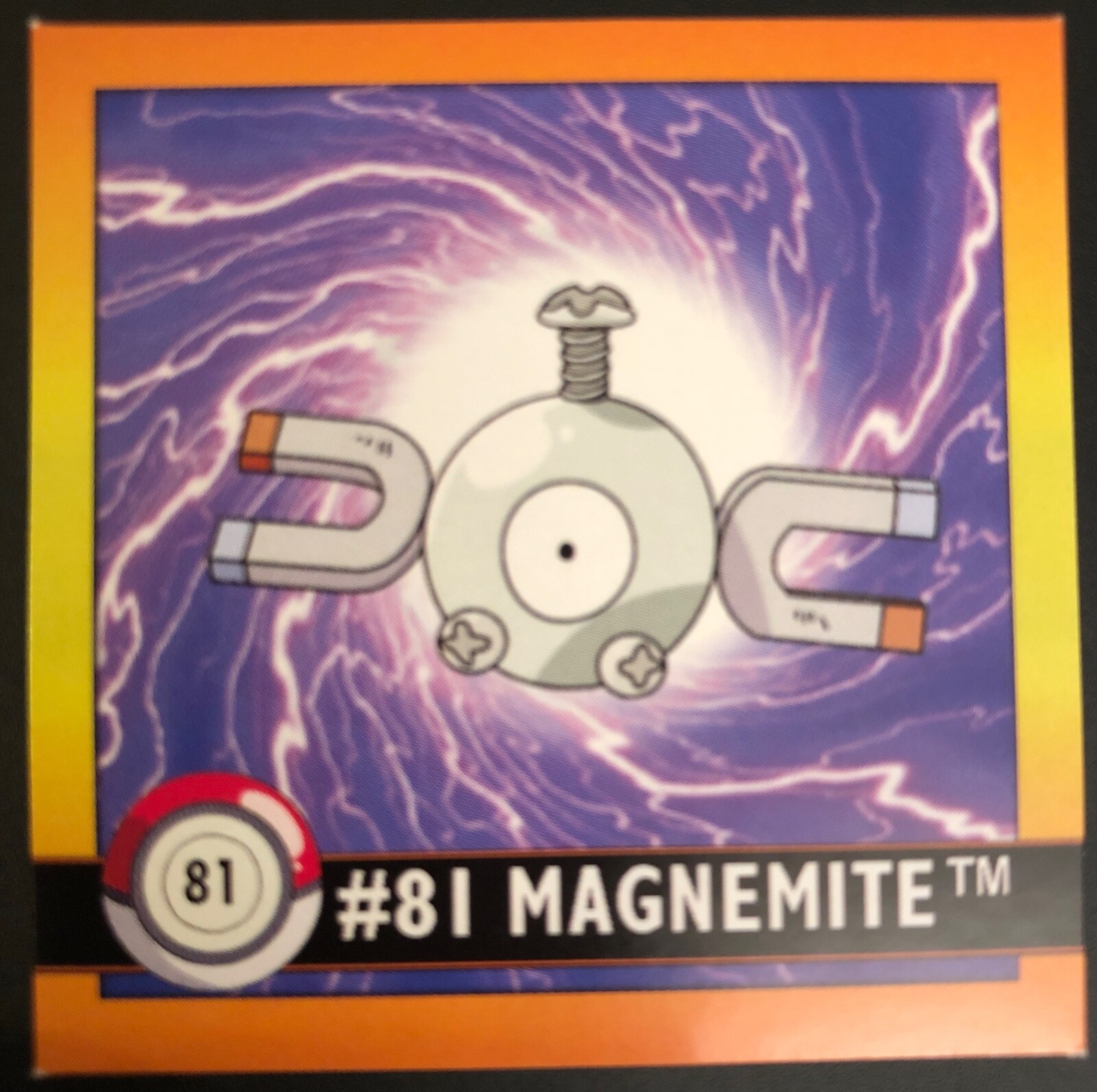 Carte Pokémon MAGNEMITE / MAGNETI #81 English Card Artbox 1999 STICKER ...