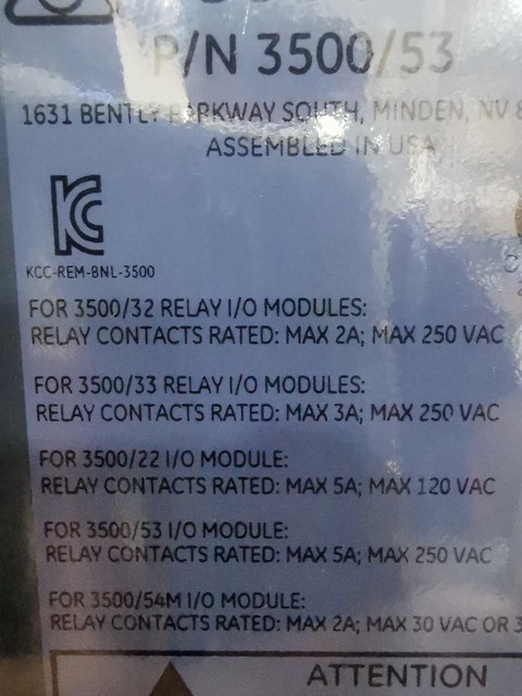 Bently Nevada 3500/53 Overspeed Detection Module 3500 53 for sale ...