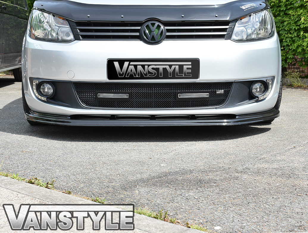 FITS VW CADDY MK3 10-15 LOWER ABS GLOSS BLACK SPLITTER SPOILER BUMPER ...