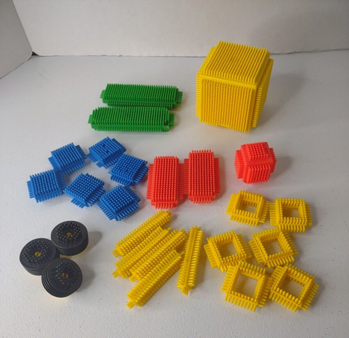Playskool 806 Bristle Toy Building Blocks 26 Loose Pieces Vintage | eBay