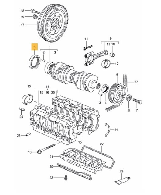 Genuine Porsche 911 991 2012-2019 Crankshaft Pulley Seal 0PB105249 for ...