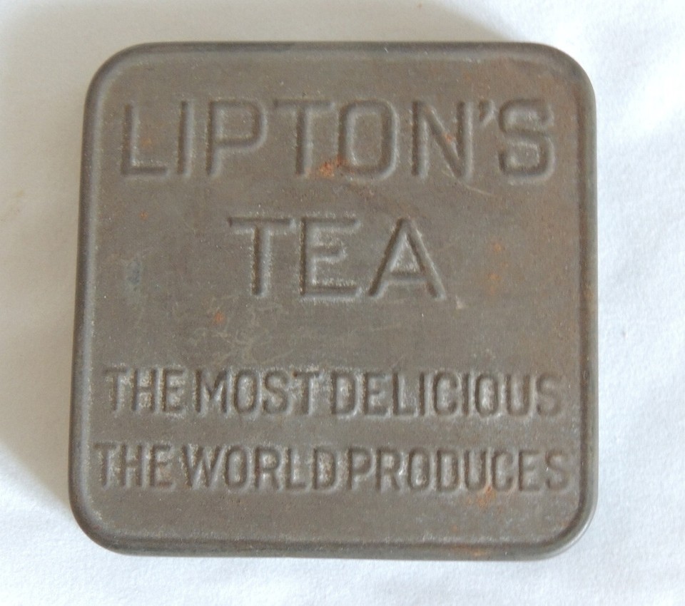 Vintage Lipton Green Tea Tin.. Paper Label Circa 1920 | eBay