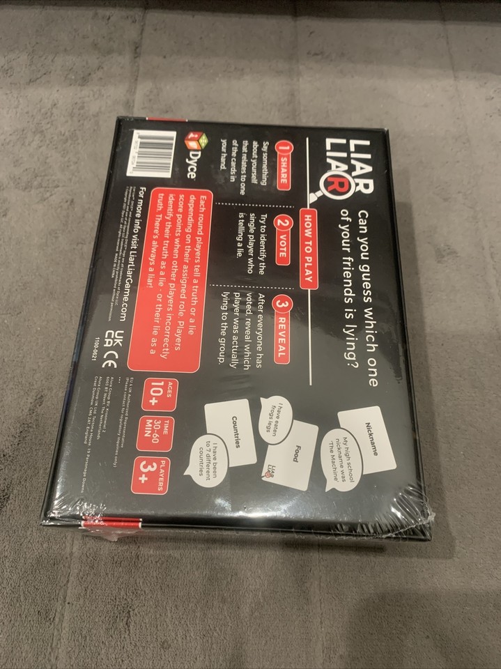 LIAR LIAR The Game of Truths and Lies Family Friendly Card Game for All ...