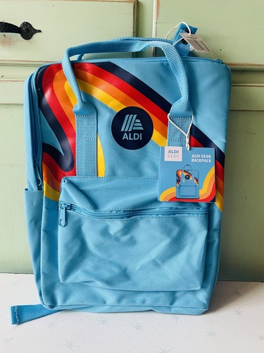 BRAND NEW ALDI Gear Backpack Blue 2023 Rainbow Collect Novelty Time ...