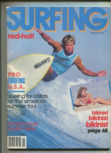 SURFING #1 Jan. 1984 Poster -Surfing Magazine Surf Magazine MBX55 | eBay