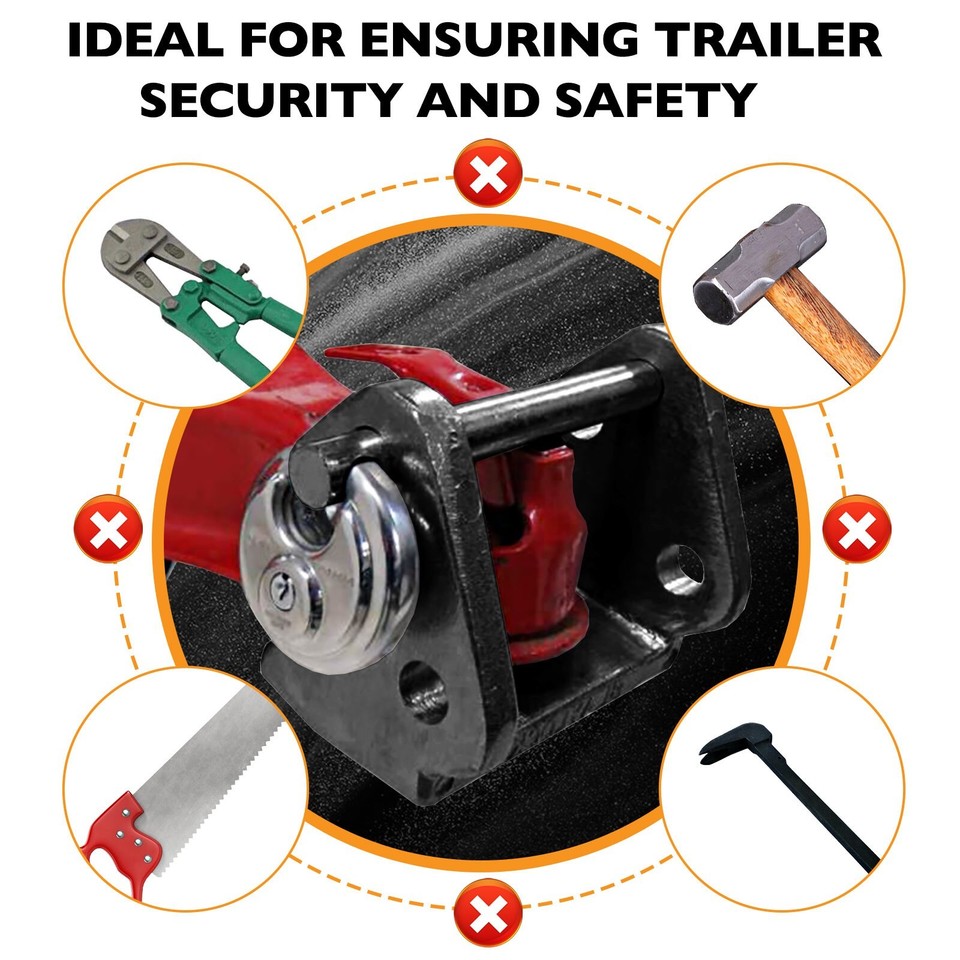 TL-33 Trailer Hitch Lock Trailer Coupler Combination Lock Keyed For 2 ...