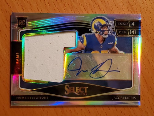 2021 Select Prime Selections Prizm Auto Jacob Harris UCF LA Rams WR #'d ...