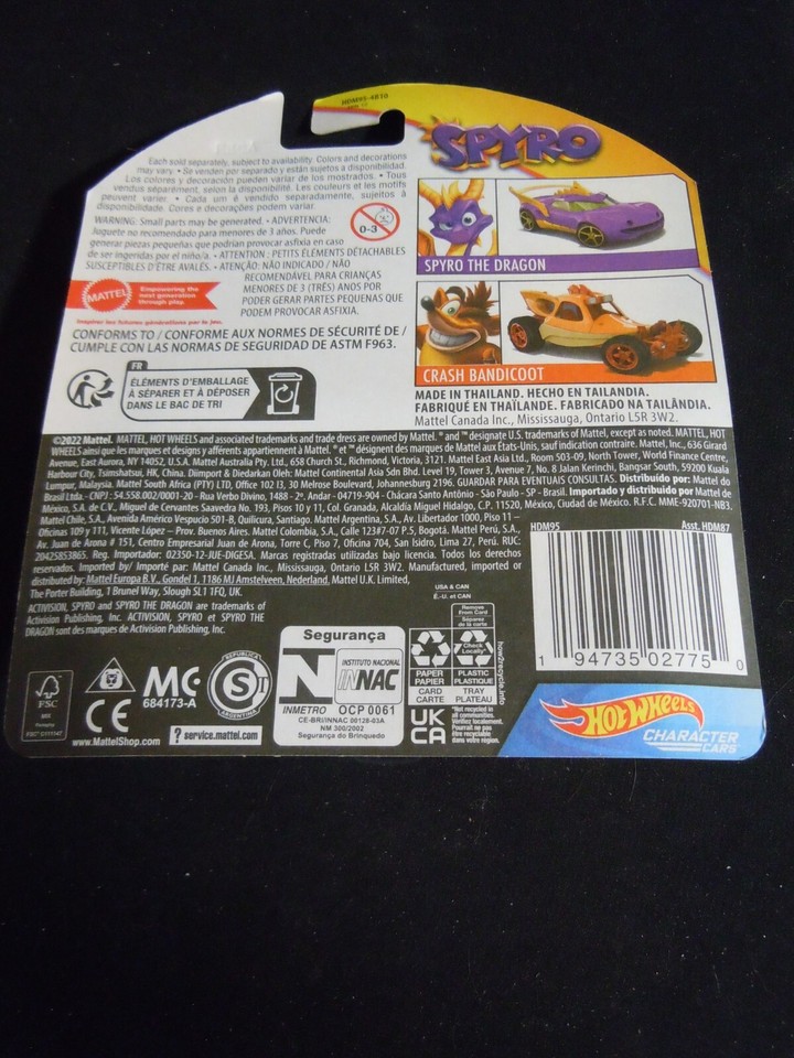 2023 Hot Wheels Character Cars SPYRO New | eBay