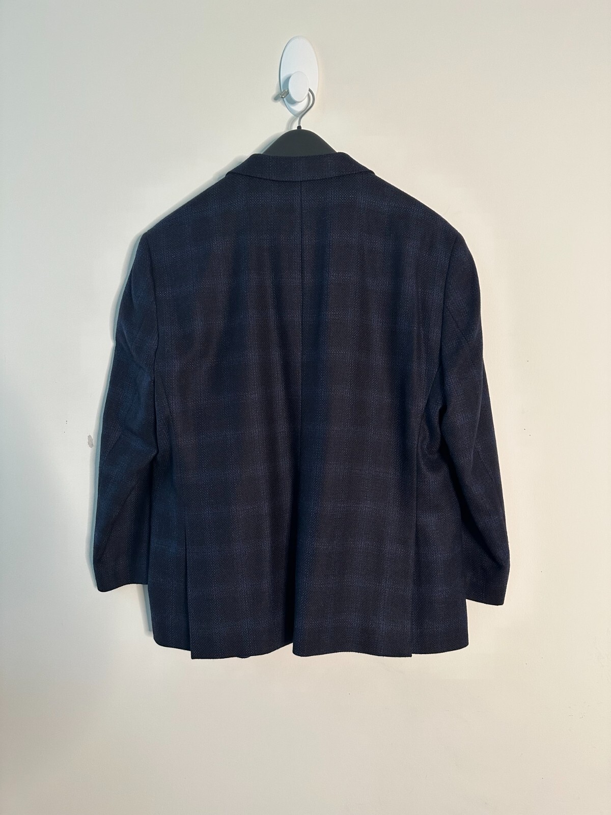 Jos A. Bank Blue Plaid Check Wool Tailored Fit Blazer Sport Coat Jacket ...