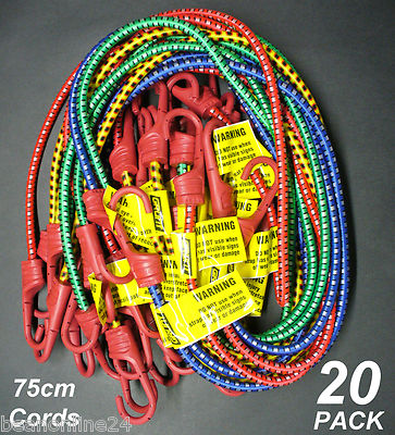 Value 20 Pack x 75cm Bungee Cords / Octopus Straps Occy Straps | eBay