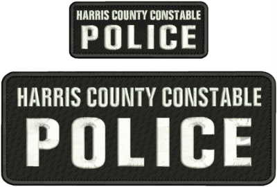 harris county constable police emb Patches 4x10 and 2x5 hook on back ...