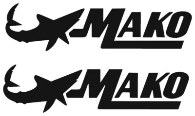 MAKO MARINE BOAT STICKER DECAL FISHING *ANY SIZE OR COLOR BUY 1 GET 1 ...
