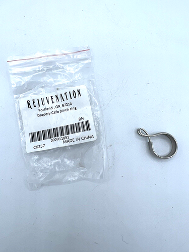 Rejuvenation Drapery Cafe Pinch Ring Brushed Nickel C6257 | eBay