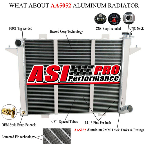 3-ROW RADIATOR FIT 1989~1993 DODGE D250 D350 W250 W350 RAMCHARGER 5.9L ...