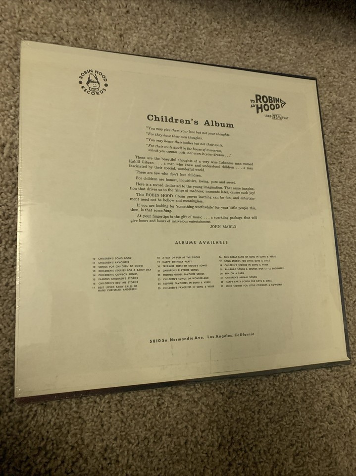 Sealed This Great Land Of Ours In Song and Verse John Marlo Robin Hood ...