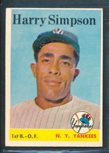 1958 Topps #299: HARRY SIMPSON New York Yankees ~ EX | eBay