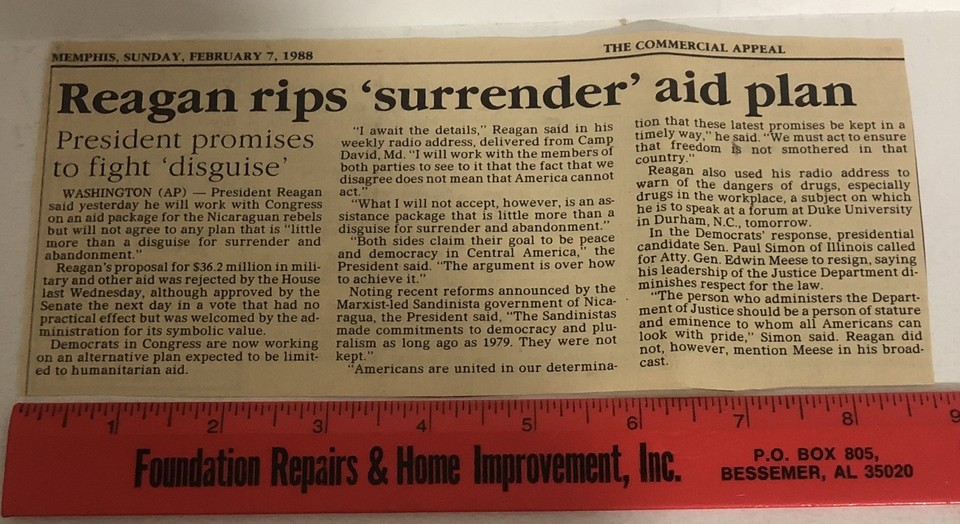 1988 Ronald Reagan Vintage Newspaper Article Ephemera President Reagan ...