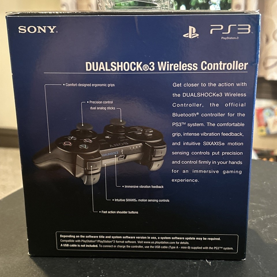 Sony PlayStation 3 PS3 Dualshock Controller Charcoal Black NEW SEALED IN BOX!! | eBay