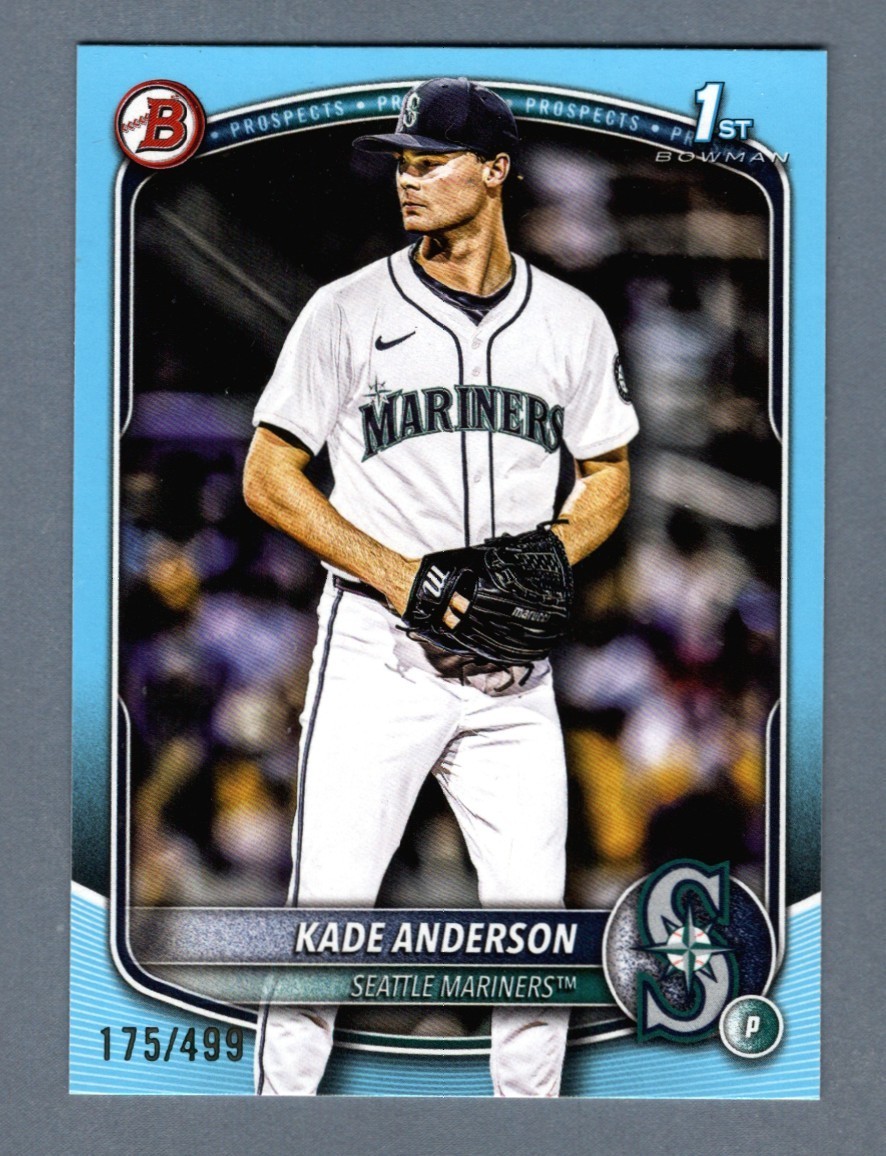 Kade Anderson 2025 Bowman Chrome Draft 1st Sky Blue Border Paper Rookie ...