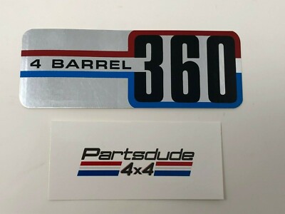 Decal-360 4bbl-AMC-Jeep-Commando-CJ5-Jeep-FSJ-Wagoneer-AMC Air Cleaner ...