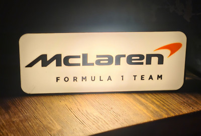 McLaren F1 LED Light Box Sign | Racing Logo Lamp | Formula 1 Team Decor ...