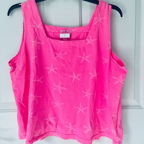 FRESH PRODUCE Womens Plus 2X Tee PINK STARFISH Jersey Cotton NWT Boxy ...