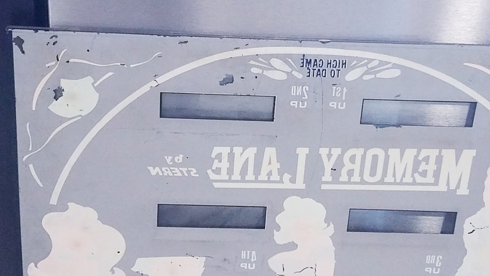 Vintage 1978 Stern Memory Lane Pinball Machine Backglass PICK UP ONLY ...