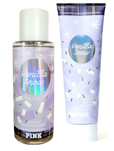 VICTORIA'S SECRET PINK VANILLA SNOW BODY MIST & LOTION (SET OF 2 ...