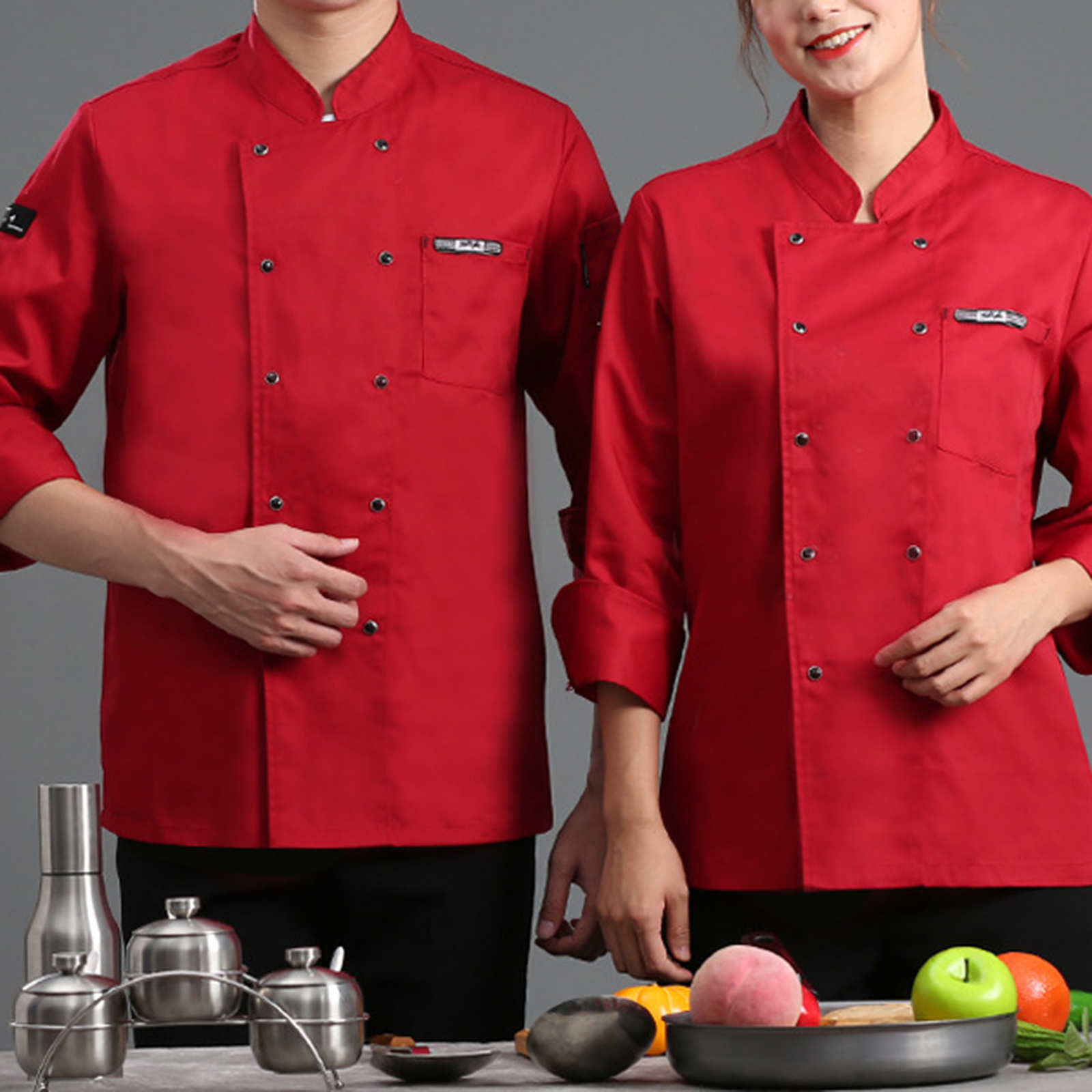 Chef Top Pocket Catering Plus Size Unisex Cook Shirt Colorfast | eBay