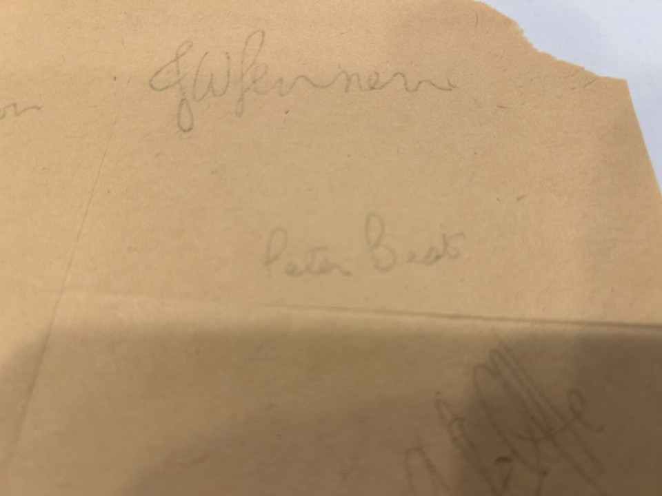 SIGNED Early BEATLES AUTOGRAPH Paper 1960 Or 1961 Lennon McCartney Rare ...