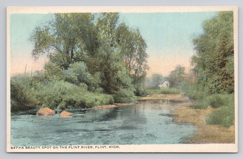 Flint River Flint Michigan Postcard | eBay