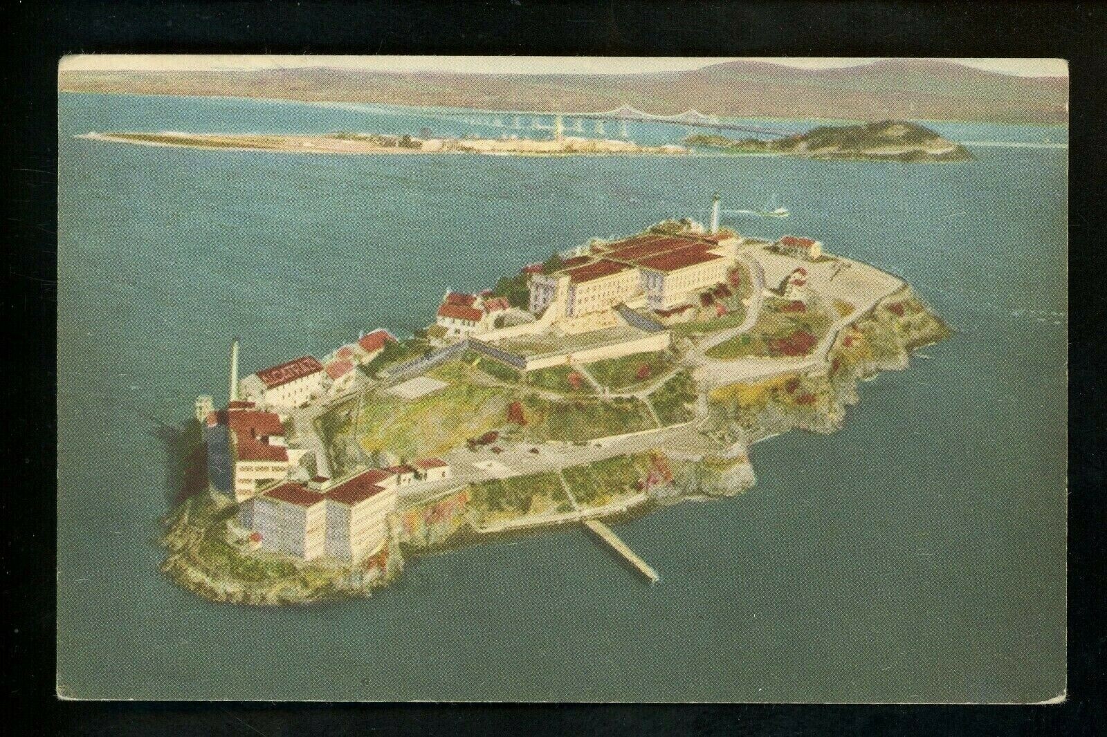 California CA postcard San Francisco Alcatraz Island The Rock bridge ...