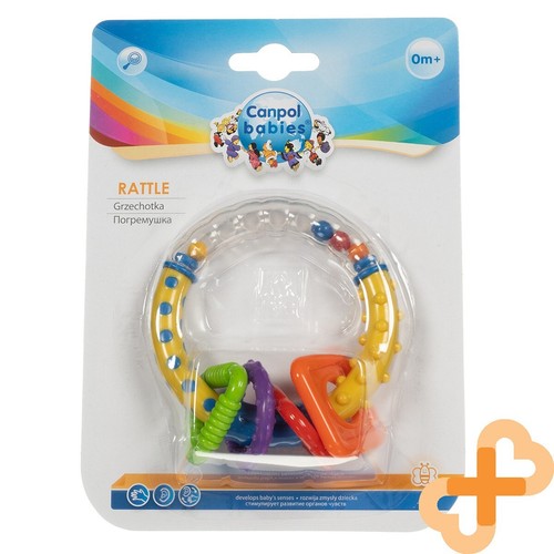 CANPOL BABIES Baby Rattle "Figures" 0m+ Bite Ring Safe for Teeth and ...