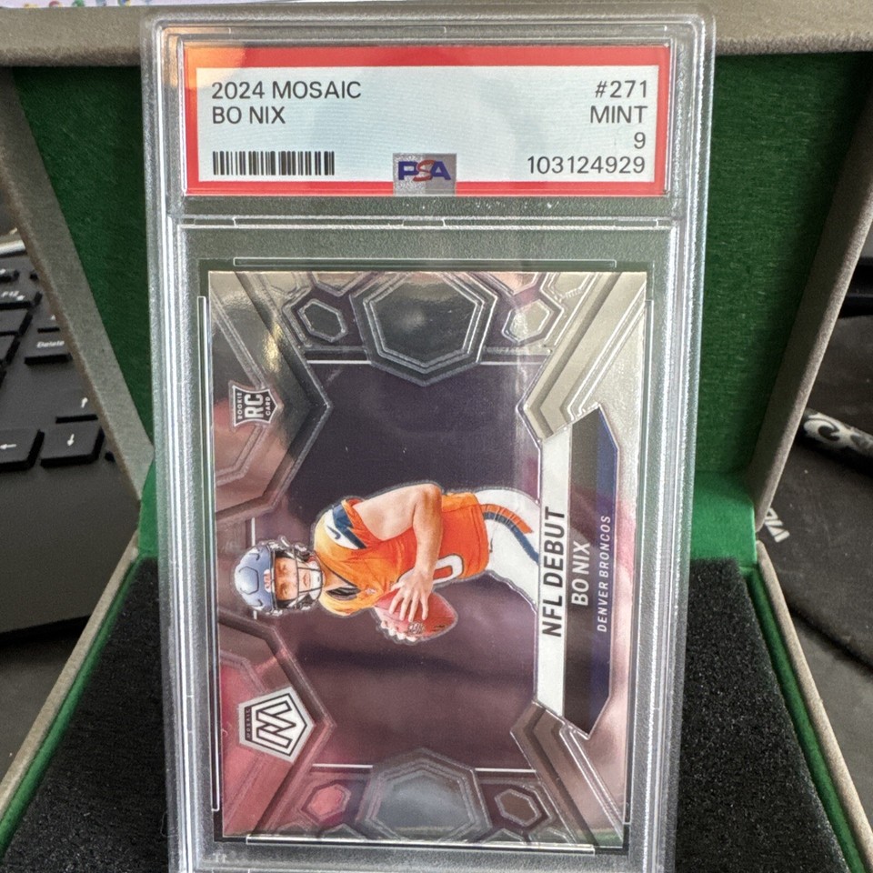 2024 Panini Mosaic Bo Nix NFL Debut #271 PSA 9! RC! | eBay