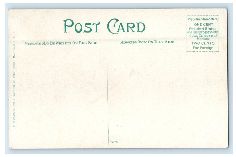 c1910's View Of Delphos Public Library Building Delphos Ohio OH Antique ...