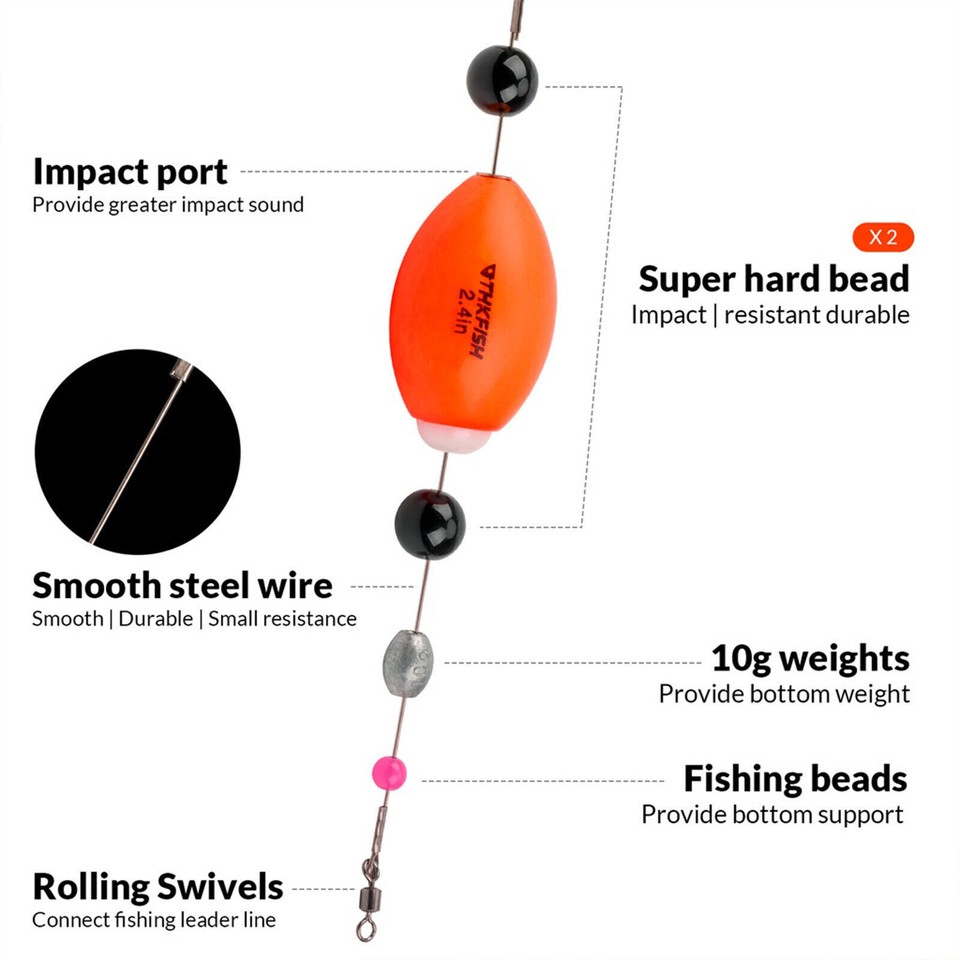 Popping Cork Float Rig Weighted Fishing Bobbers Floats Fishing Corks ...