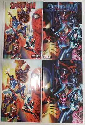 SPIDER-MAN #1 & 2 FELIPE MASSAFERA 4-BOOK TRADE & VIRGIN VARIANT SET ...