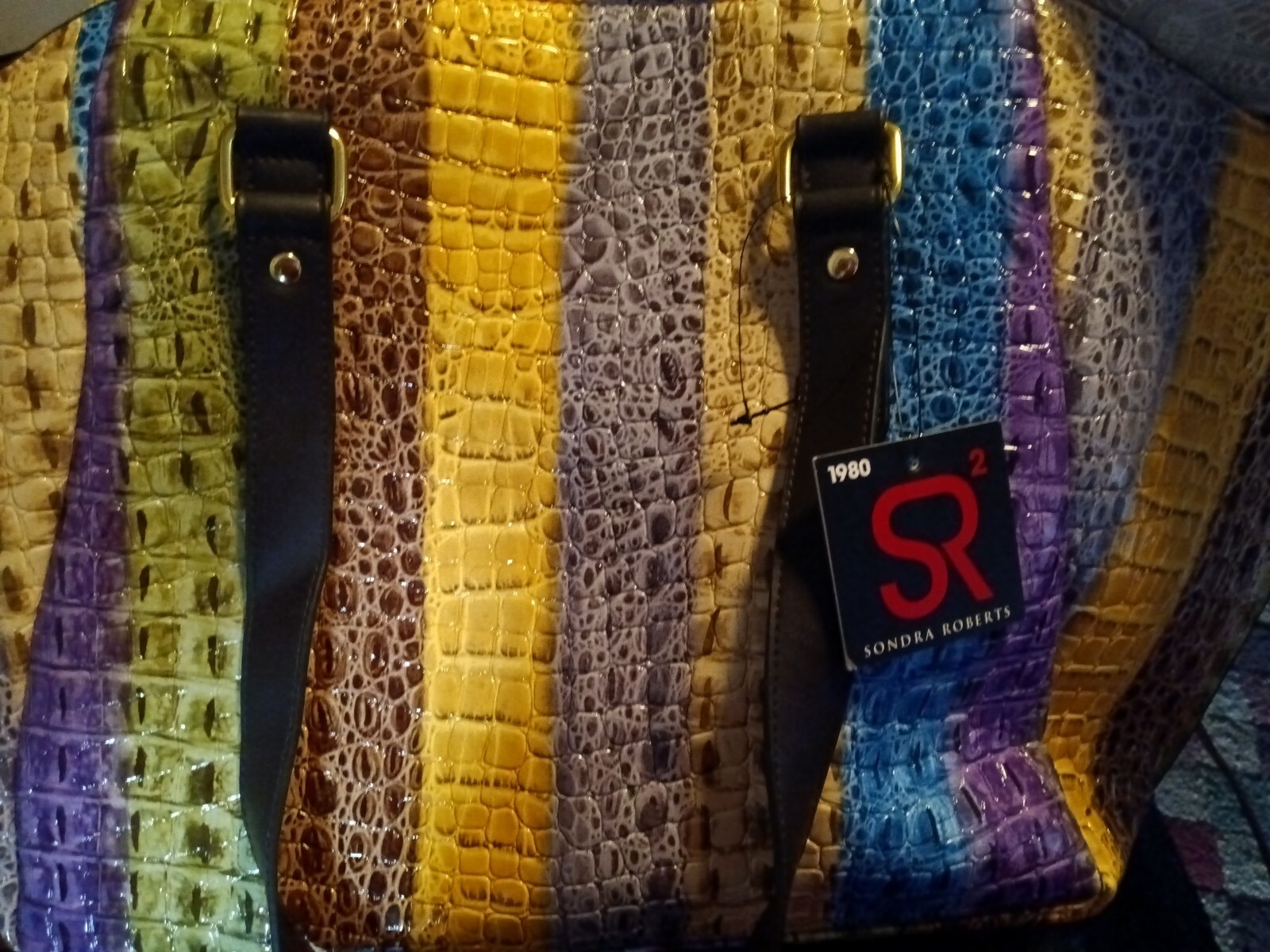 SR2 - SONDRA ROBERTS Women Tote Purse Double Strap Handbag Multicolored ...