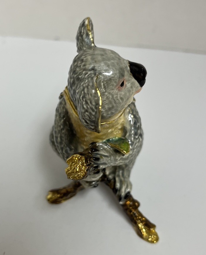 Jere Luxury Giftware Bejeweled Koala Kyle Trinket Jewelry Box. | eBay