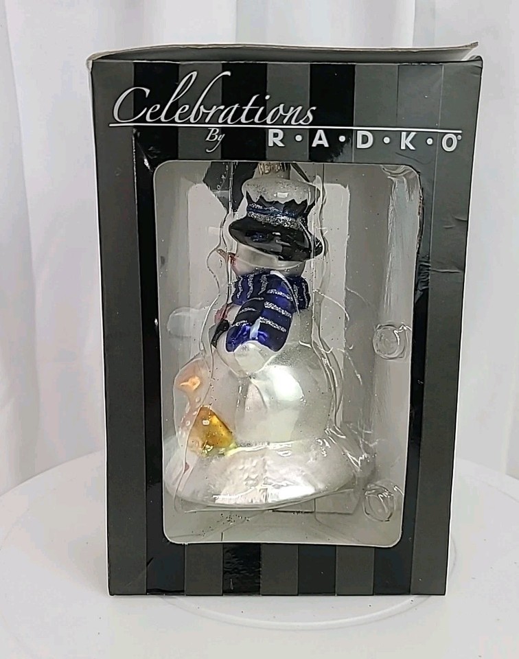 NIB 2017 Christopher Radko "Celebrations by Radko" Snowman Christmas ...