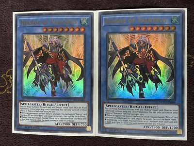2x YuGiOh! Nekroz of Valkyrus DUPO-EN089 ULTRA RARE! 1ST EDITION! GEM ...