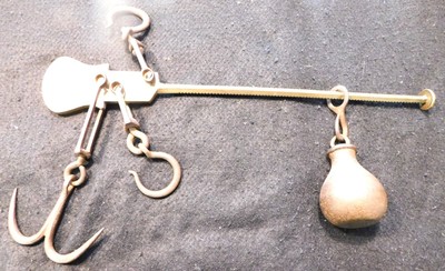 Scarce Antique Wm. Preston / Solid Brass + Iron Balance Hanging Scales ...